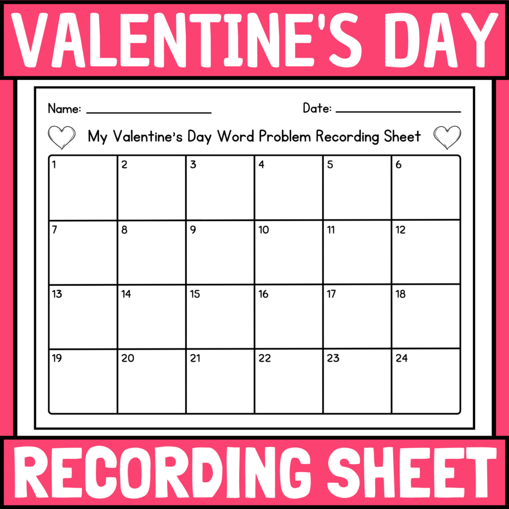 Valentine's Day Word Problem Task Cards | Valentines Day Math ...
