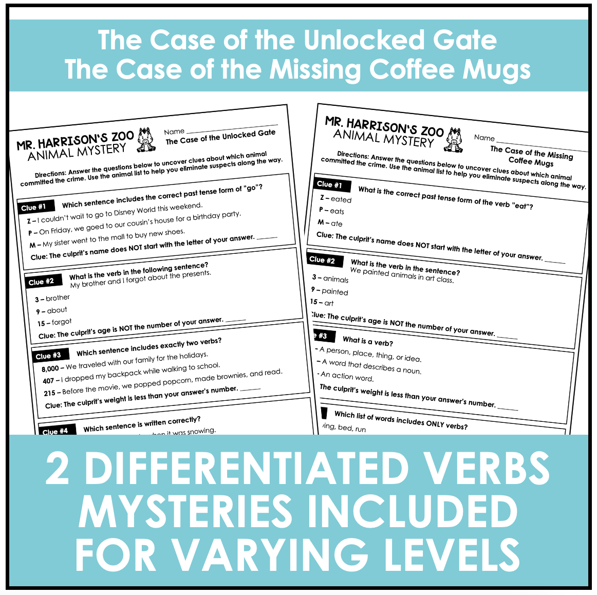 Verbs Practice Mystery Activity | Made By Teachers