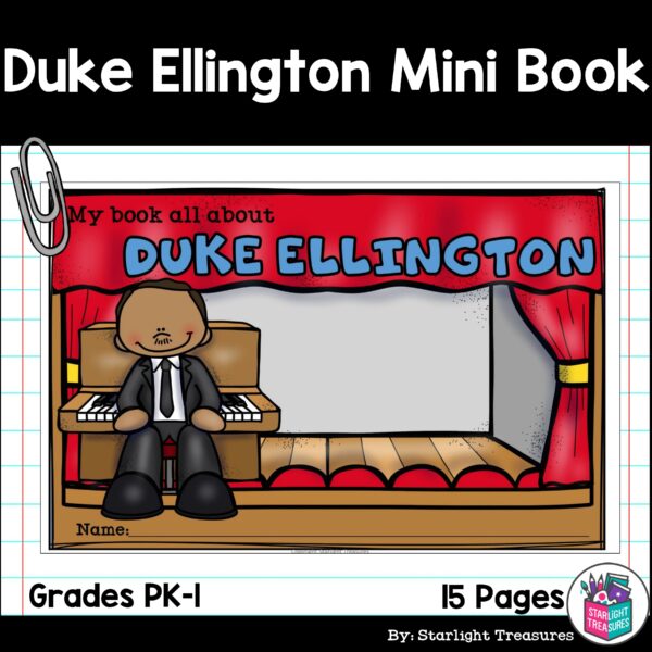 Duke Ellington Mini Book for Early Readers: Black History Month | Made ...