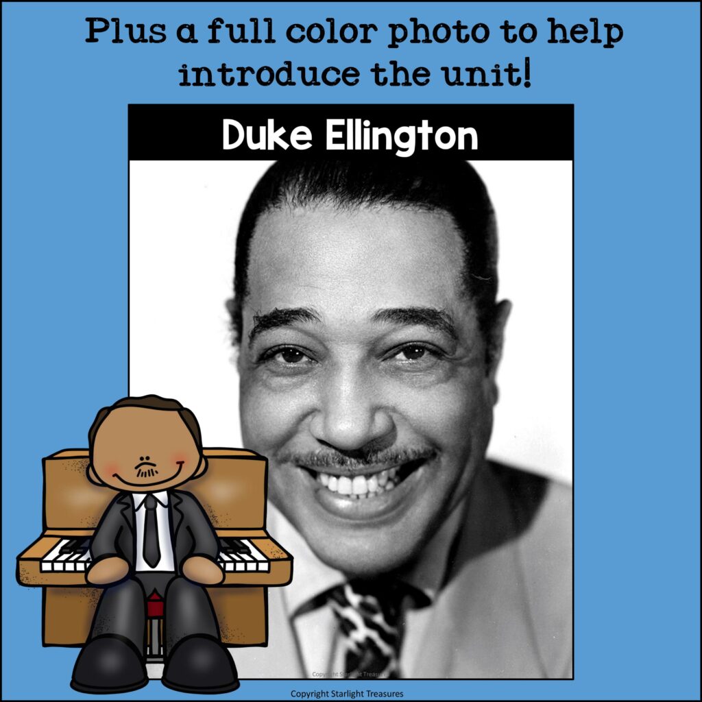 Duke Ellington Mini Book for Early Readers: Black History Month | Made ...