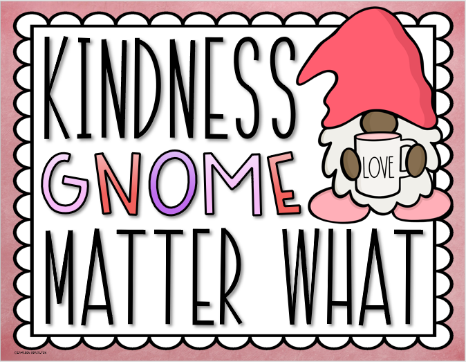 Valentine's Day Kindness Gnomes Door Display Bulletin Board Decoration ...