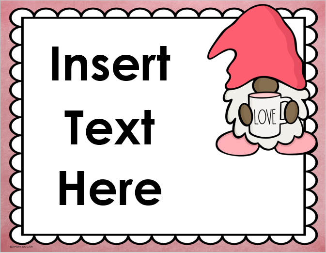 Valentine's Day Kindness Gnomes Door Display Bulletin Board Decoration ...