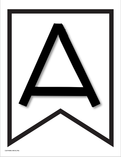 Create Your Own Banner Template Sign Bunting INK FRIENDLY | Made By ...