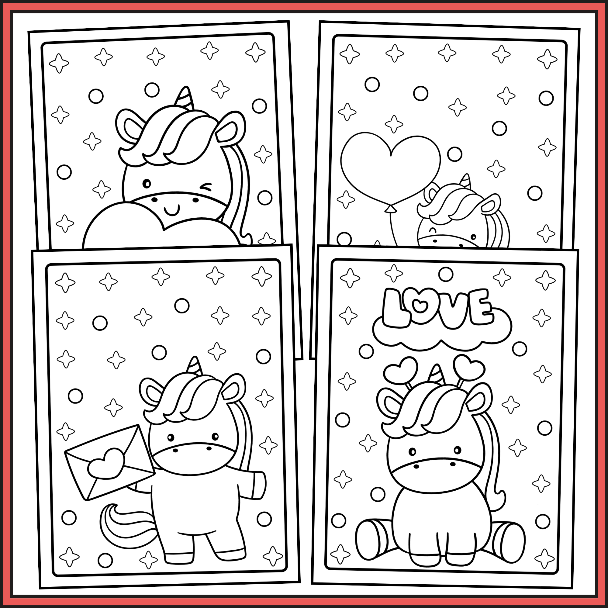 Valentine Unicorn Coloring Pages | Valentine's Day Coloring Pages ...