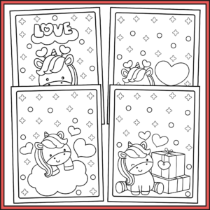Valentine Unicorn Coloring Pages | Valentine's Day Coloring Pages ...