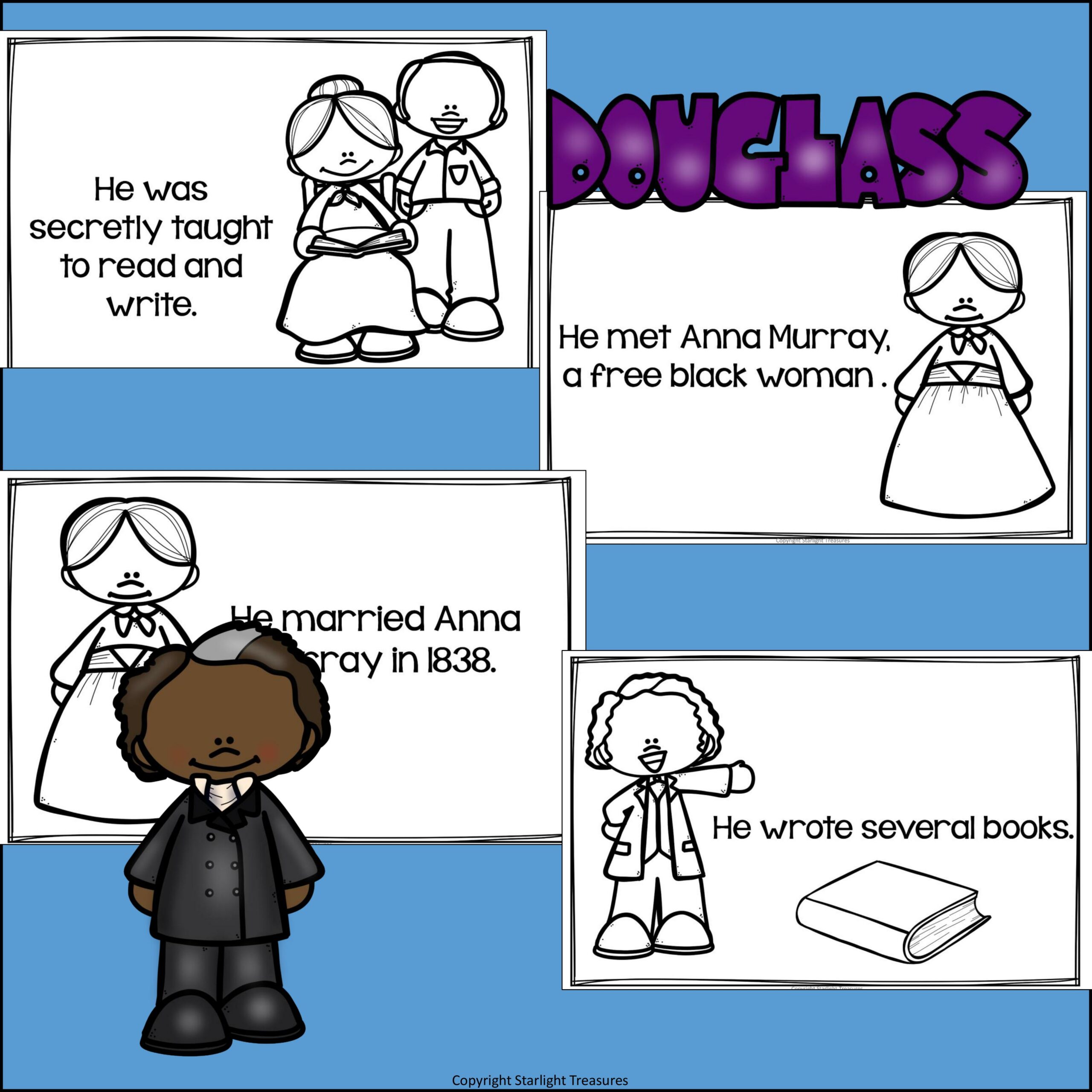 Frederick Douglass Mini Book for Early Readers: Black History Month ...