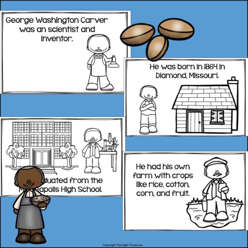 George Washington Carver Mini Book for Early Readers: Black History ...