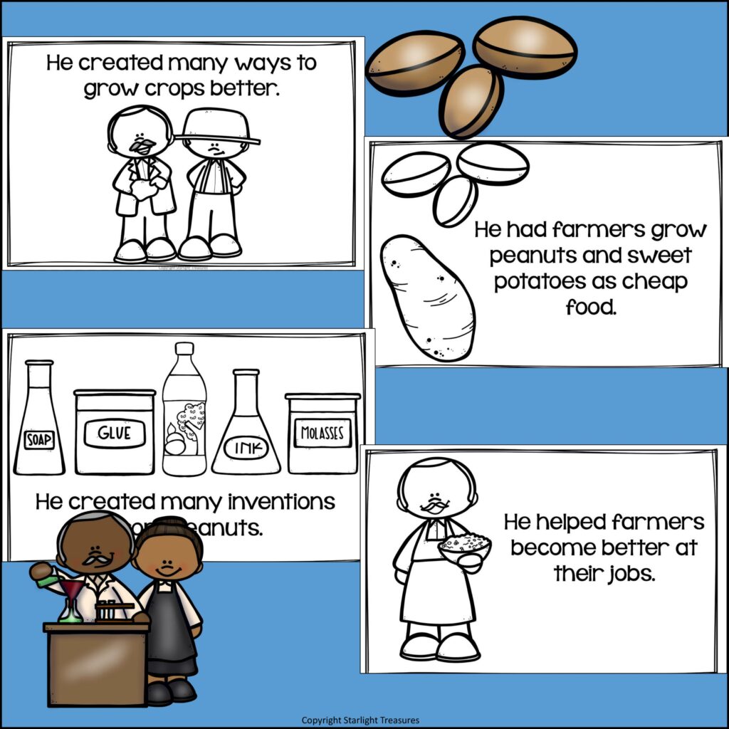 George Washington Carver Mini Book for Early Readers: Black History ...