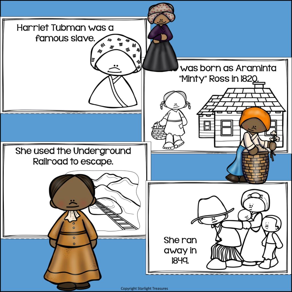 Harriet Tubman Mini Book for Early Readers: Black History Month | Made ...