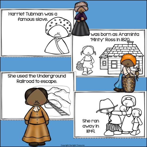 Harriet Tubman Mini Book for Early Readers: Black History Month | Made ...