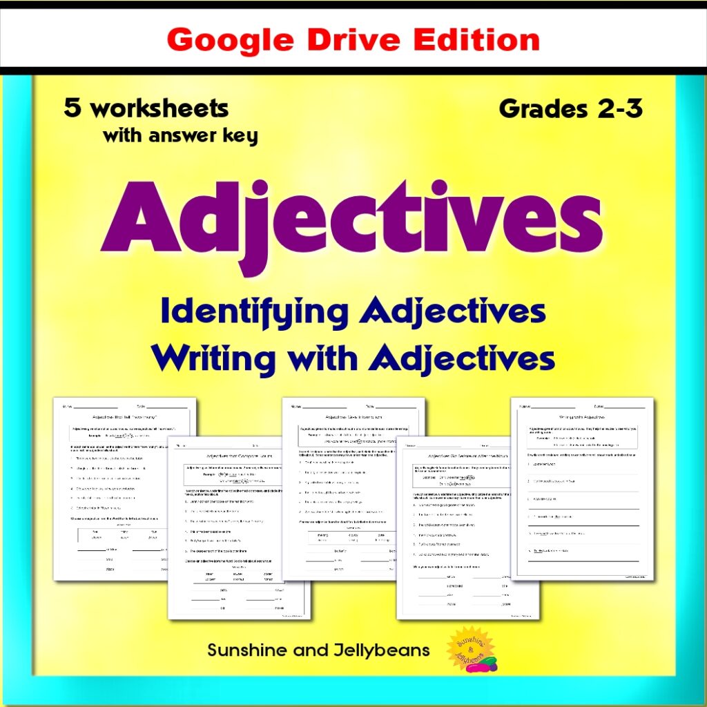 Adjectives - 5 worksheets - with Explanations & Examples - Grades 2-3 ...