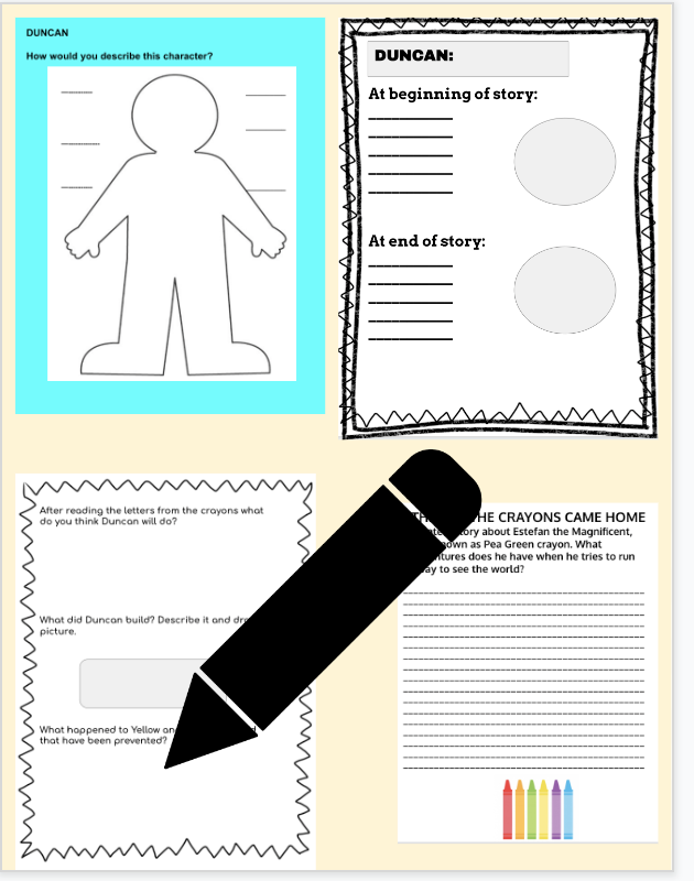 THE DAY THE CRAYONS CAME HOME READING & ACTIVITIES UNIT | Made By Teachers