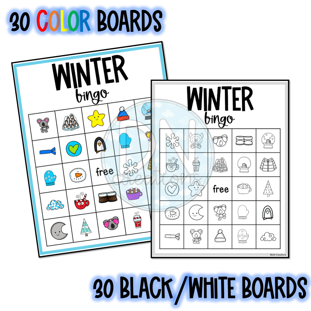 Winter Bingo l Winter Digital Activity l Digital or Paper Winter Bingo ...