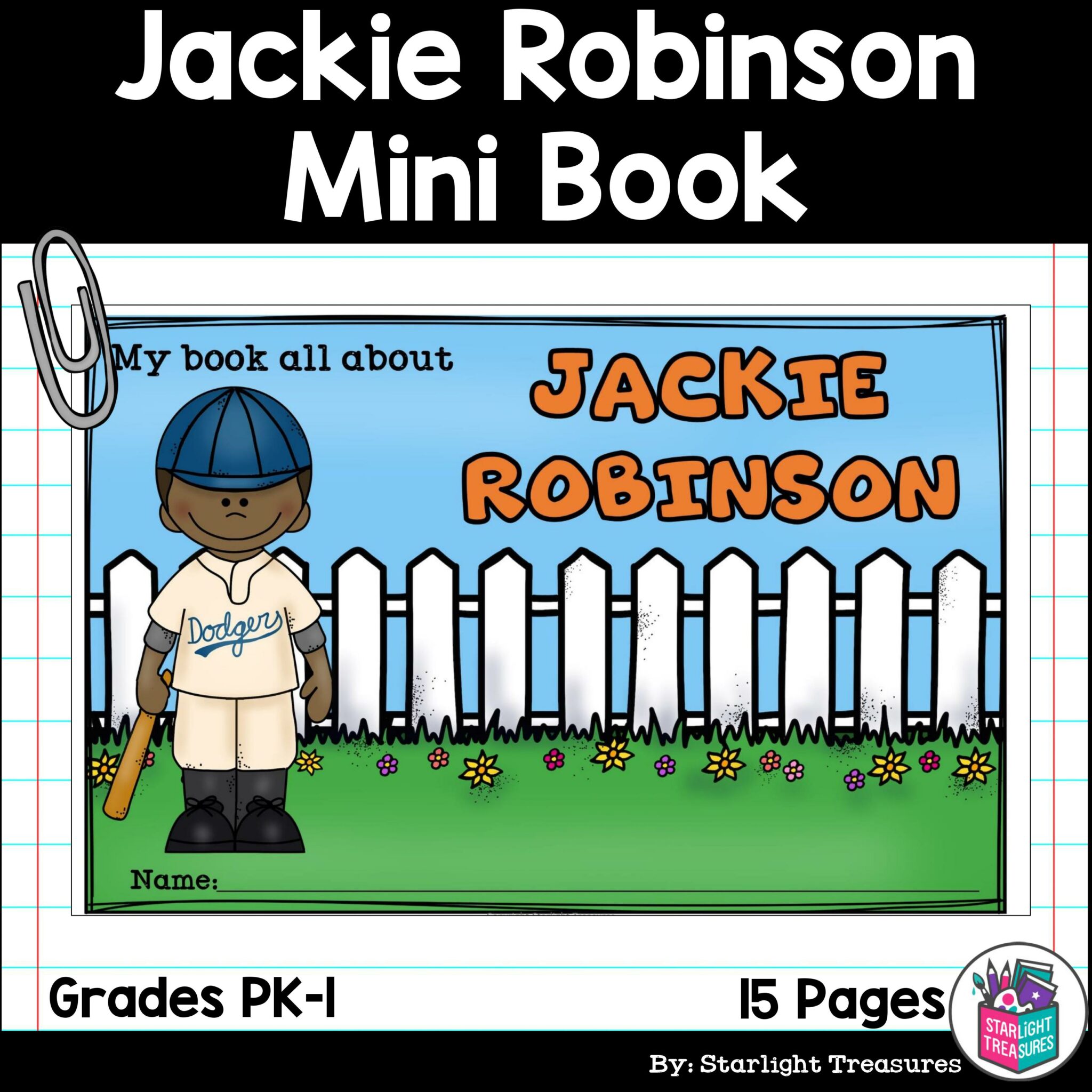 Jackie Robinson Mini Book for Early Readers: Black History Month | Made ...