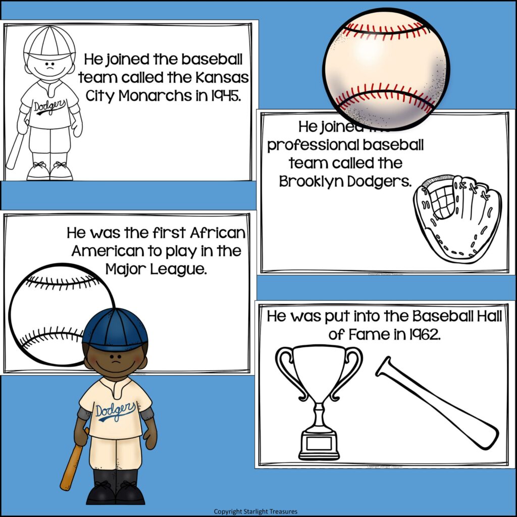 Jackie Robinson Mini Book for Early Readers: Black History Month | Made ...