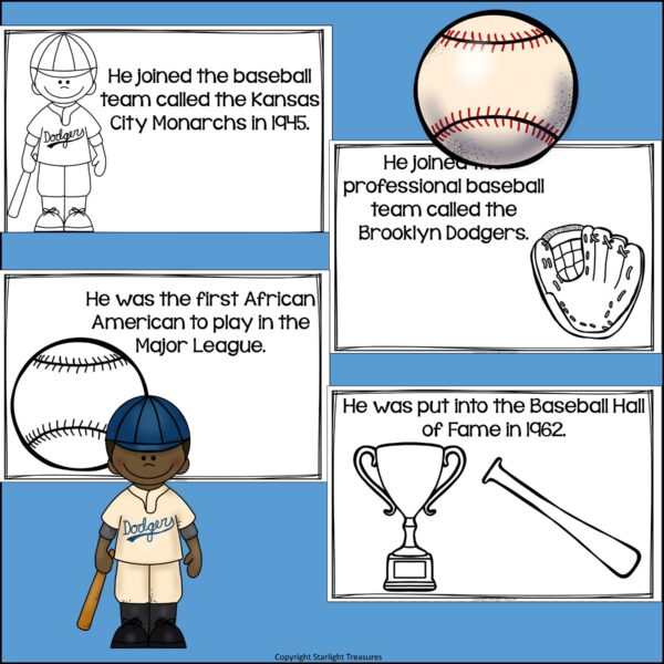 Jackie Robinson Mini Book for Early Readers: Black History Month | Made ...