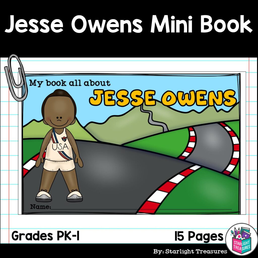 Jesse Owens Mini Book for Early Readers: Black History Month | Made By ...