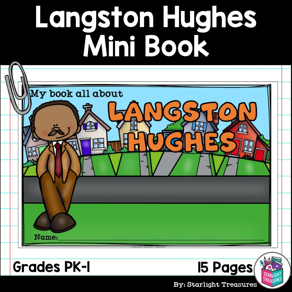 Langston Hughes Mini Book for Early Readers: Black History Month | Made ...