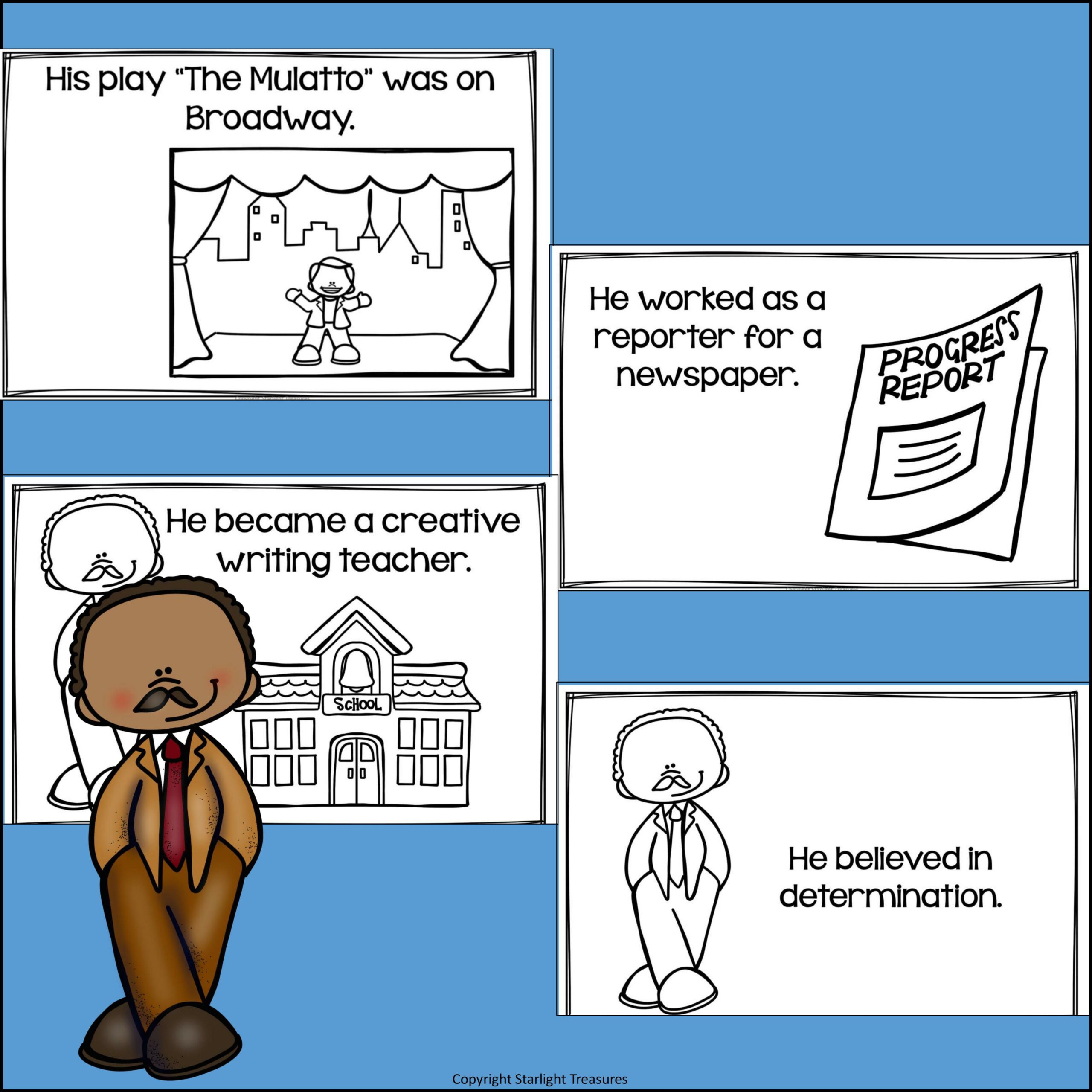 Langston Hughes Mini Book for Early Readers: Black History Month | Made ...