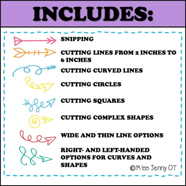 Full Year Fine Motor Cutting Practice Worksheets for Scissors Skills ...