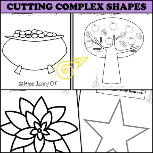 Full Year Fine Motor Cutting Practice Worksheets for Scissors Skills ...