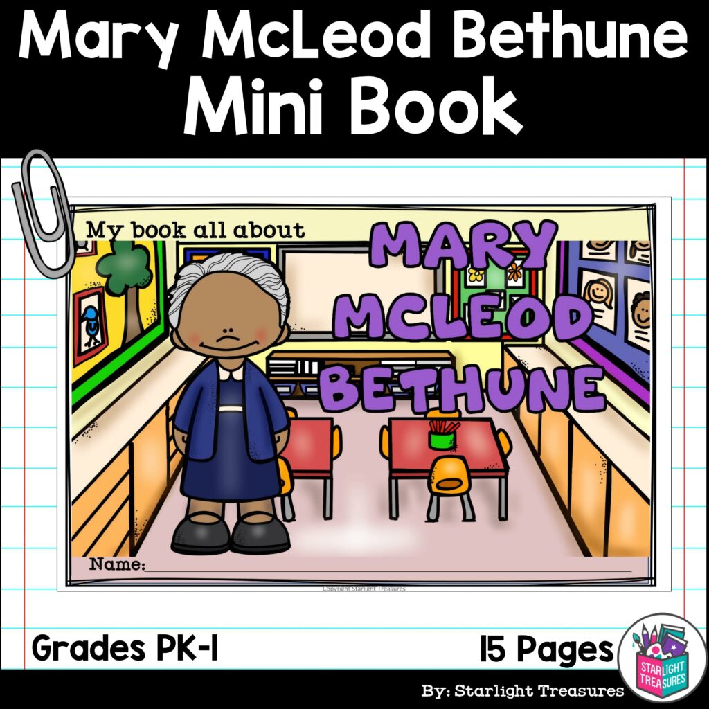 Mary McLeod Bethune Mini Book for Early Readers: Black History Month ...