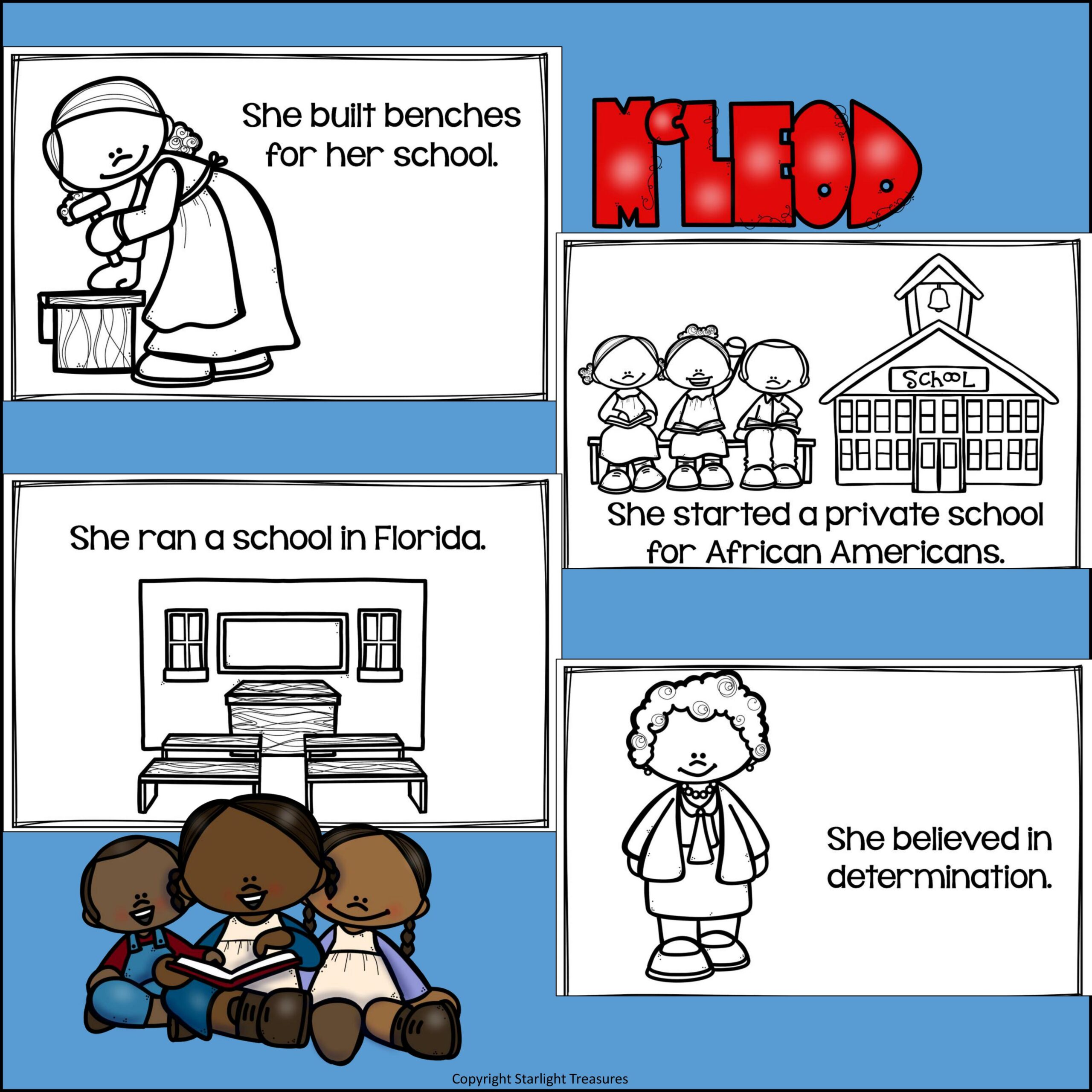 Mary McLeod Bethune Mini Book for Early Readers: Black History Month ...