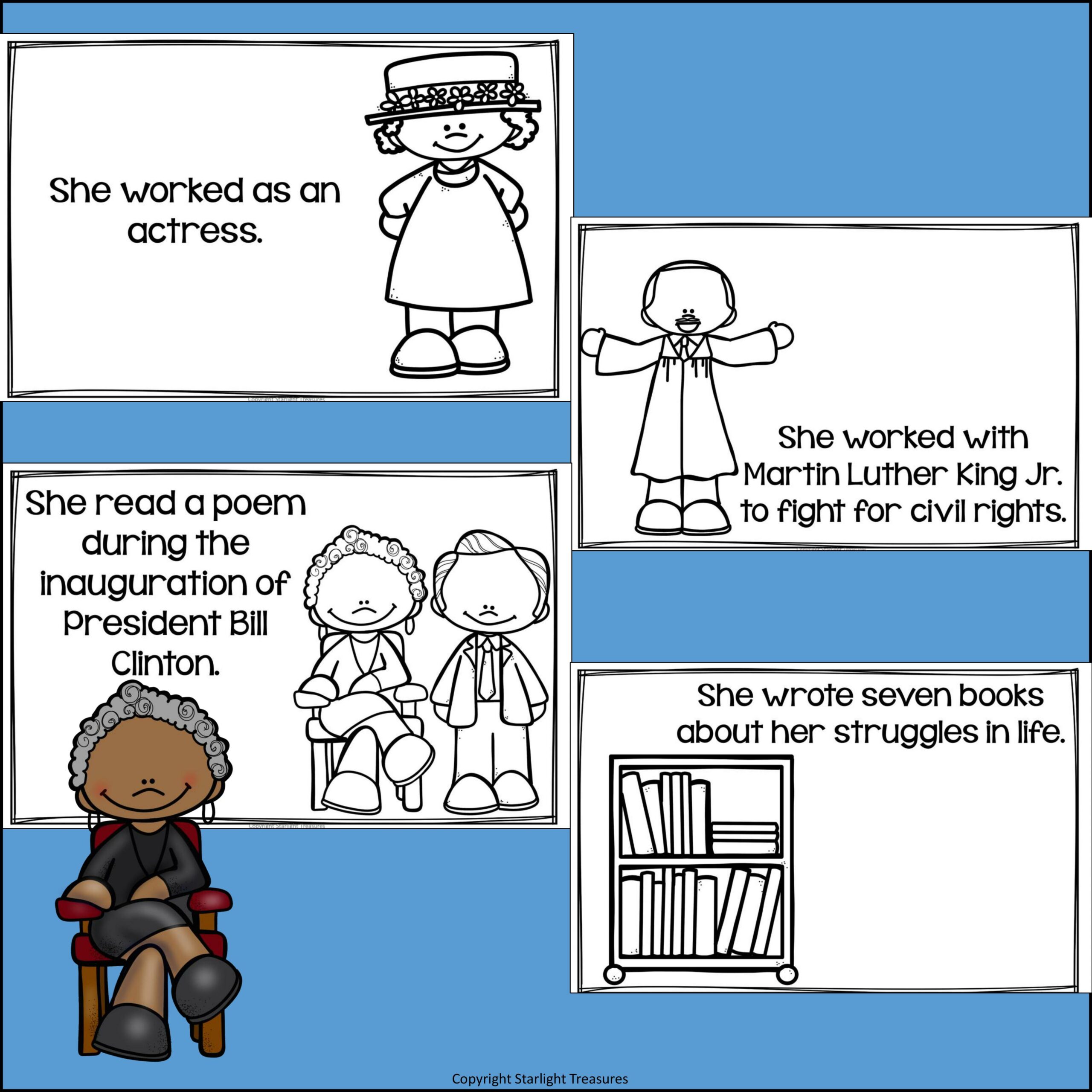 Maya Angelou Mini Book for Early Readers: Black History Month | Made By ...