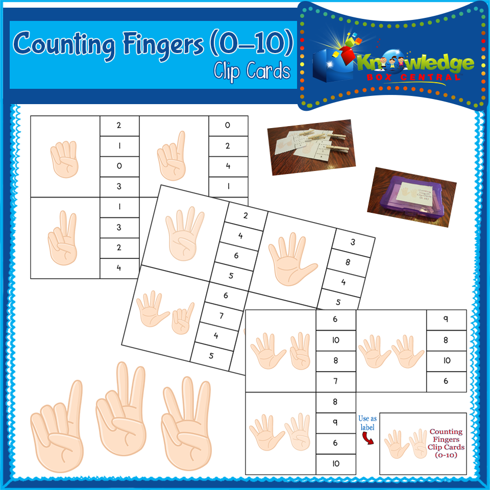 Counting Fingers Clip Cards (0-10) | Made By Teachers