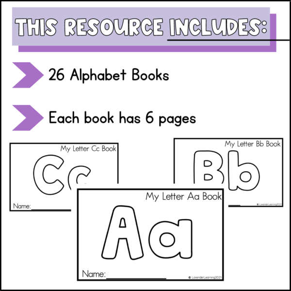 Alphabet Books - Alphabet Letter Books - Alphabet Booklet - Letter ...