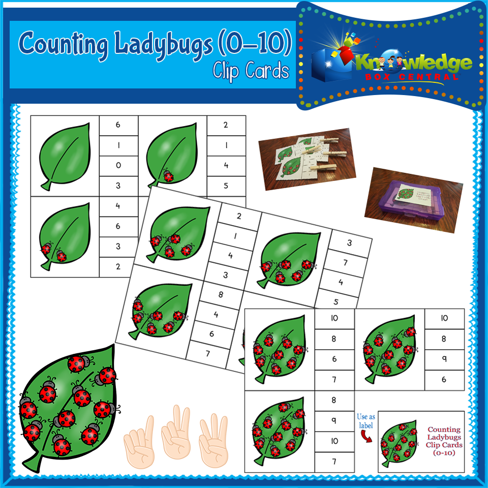 Counting Ladybugs Clip Cards | Made By Teachers