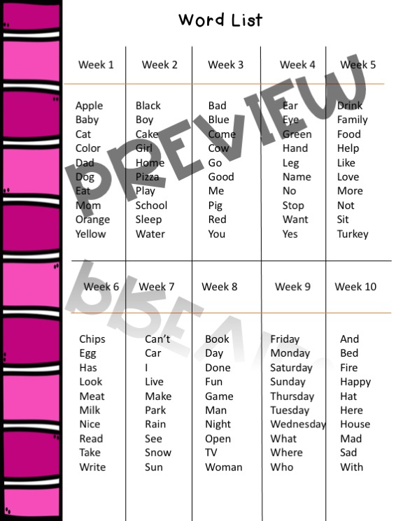 Valentine BINGO Bedrock 1st 100 Words | Made By Teachers