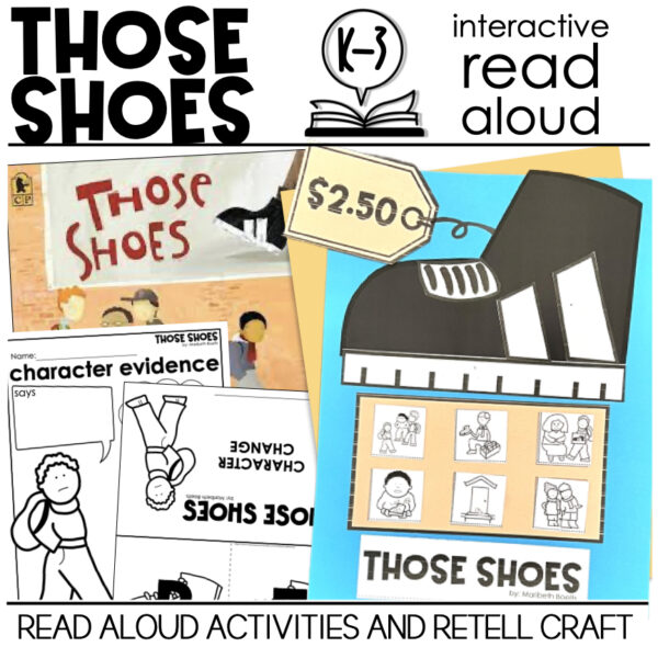 Those Shoes Interactive Read Aloud Activities | Sequencing Craft ...