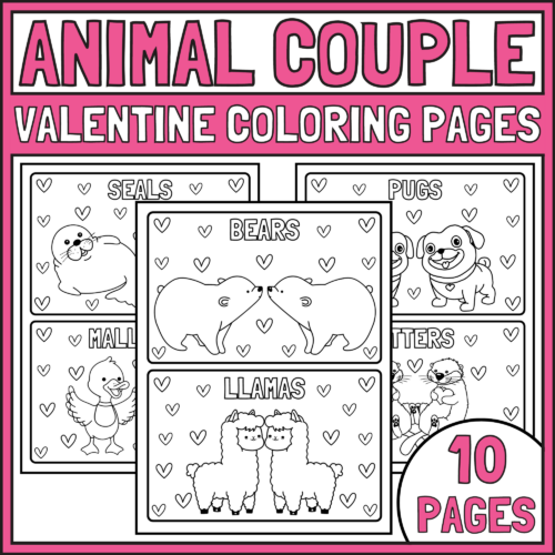 Valentine's Day Coloring Pages BUNDLE | February Coloring Pages | Made ...