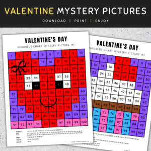 Valentine's Day Mystery Picture, Hundreds Chart, Math Color By Number ...