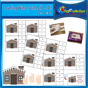 Counting Winter Icicles Clip Cards | Made By Teachers