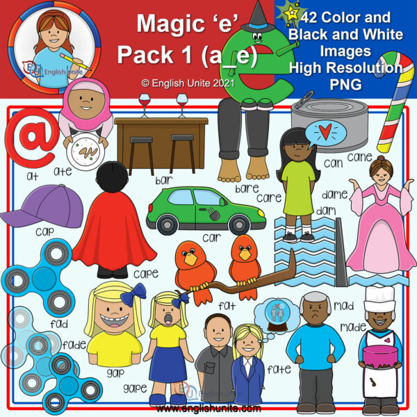 Clip Art - Magic E Pack 1 (a_e) | Made By Teachers