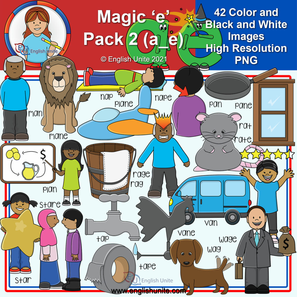 Clip Art - Magic E Pack 2 (a_e) | Made By Teachers