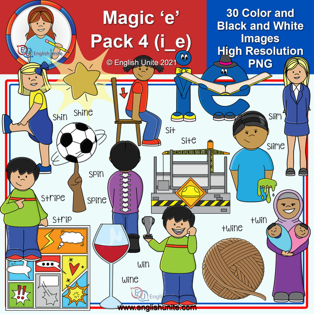 Clip Art - Magic E Pack 4 (i_e) | Made By Teachers