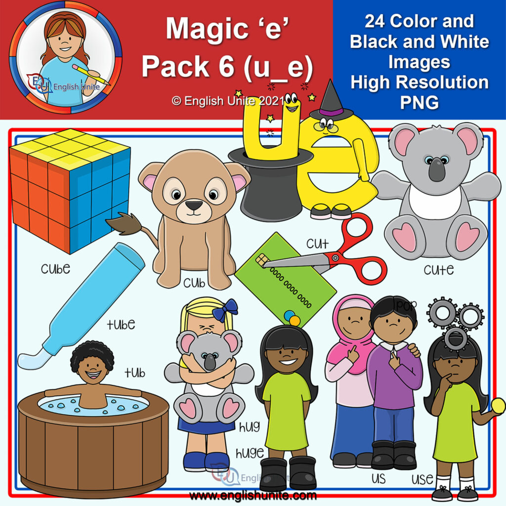 Clip Art - Magic E Pack 6 (u_e) | Made By Teachers