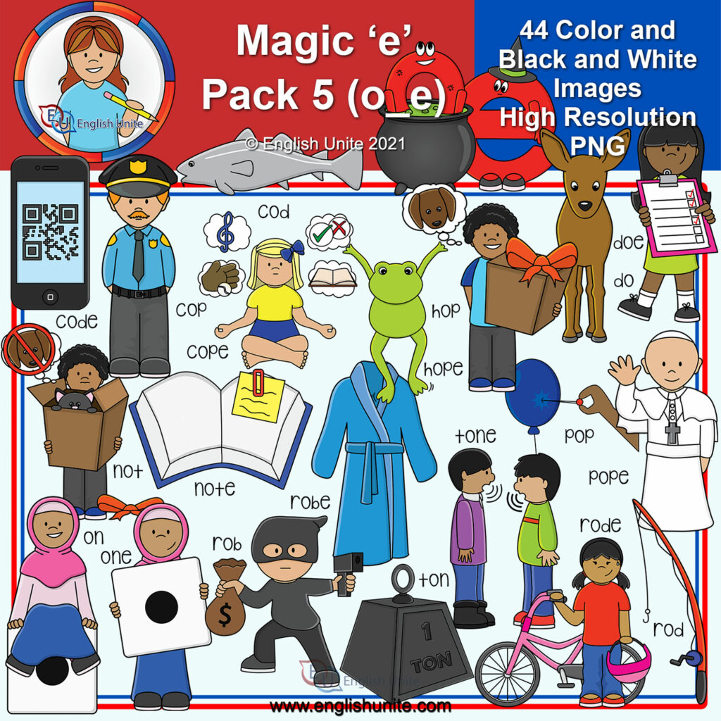 Clip Art - Magic E Pack 5 (o_e) | Made By Teachers