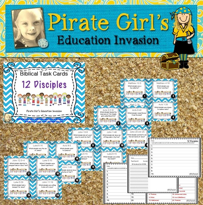 Bible Task Cards: The 12 Disciples | Made By Teachers