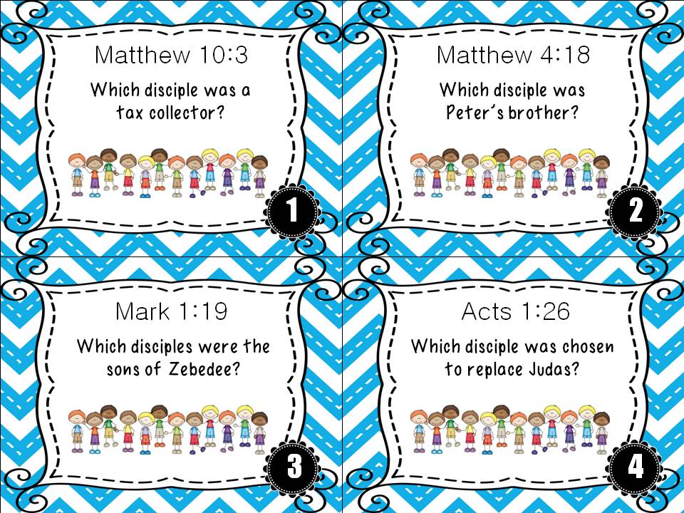 Bible Task Cards: The 12 Disciples | Made By Teachers