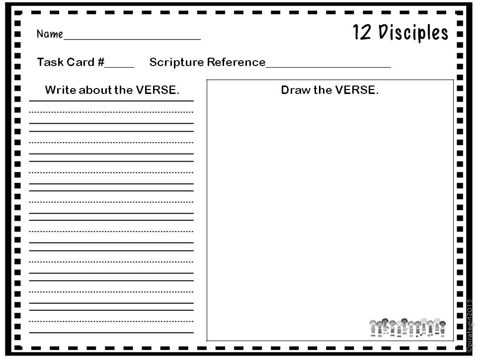 Bible Task Cards: The 12 Disciples | Made By Teachers