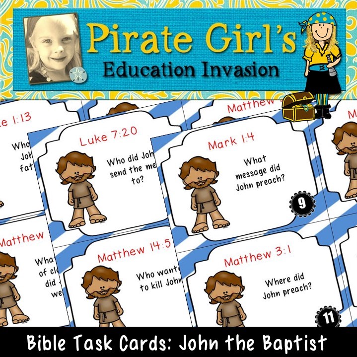 Bible Task Cards: John the Baptist | Made By Teachers