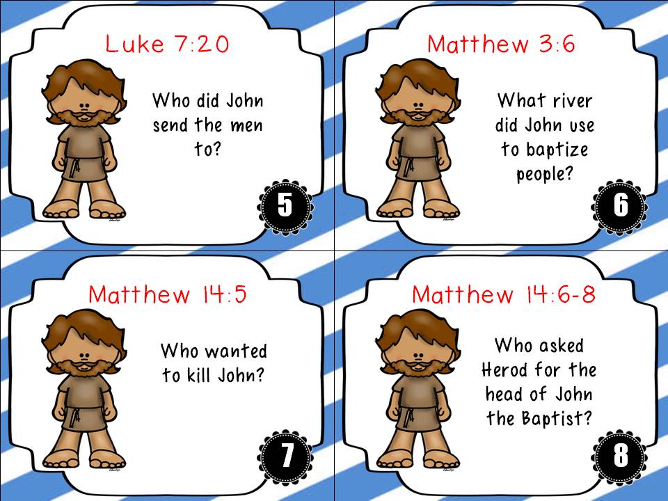 Bible Task Cards: John the Baptist | Made By Teachers