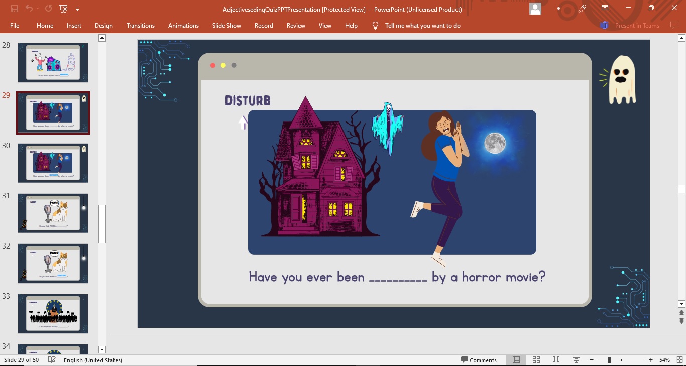 Adjectives ending in ed and ing PPT | Made By Teachers