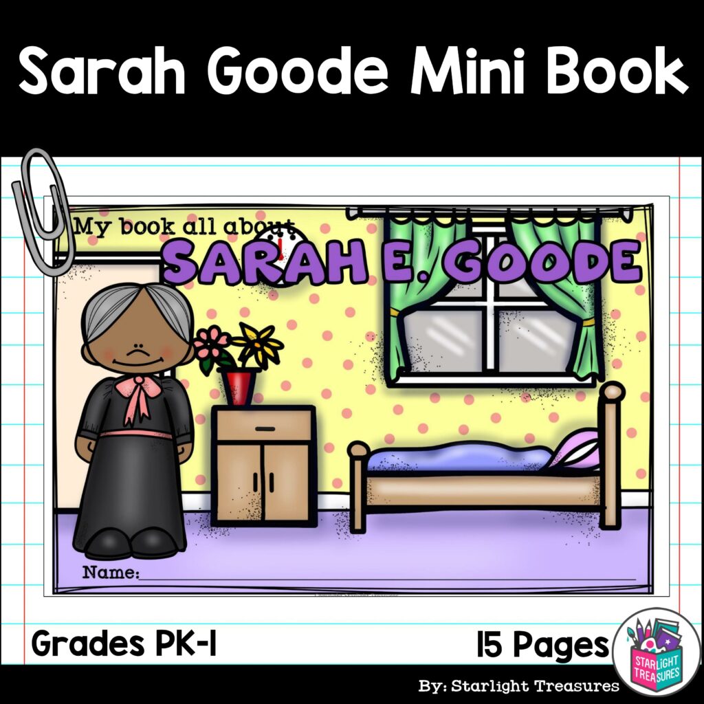 Sarah E. Goode Mini Book for Early Readers: Black History Month | Made ...