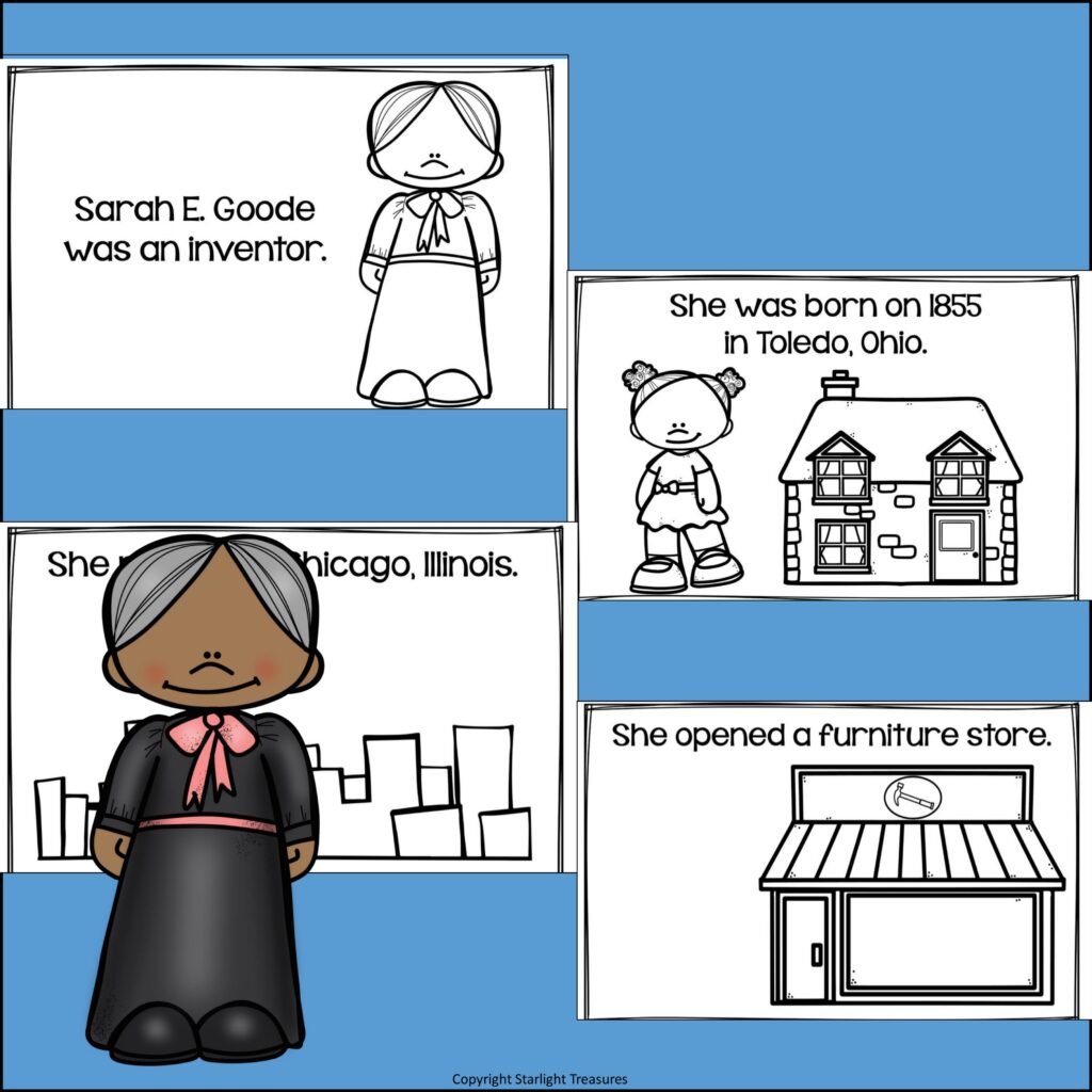 Sarah E. Goode Mini Book for Early Readers: Black History Month | Made ...
