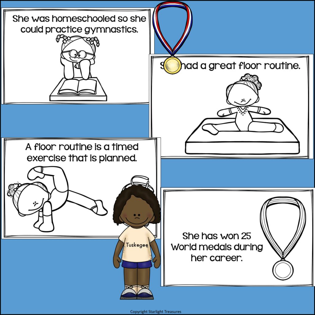 Simone Biles Mini Book for Early Readers: Black History Month | Made By ...